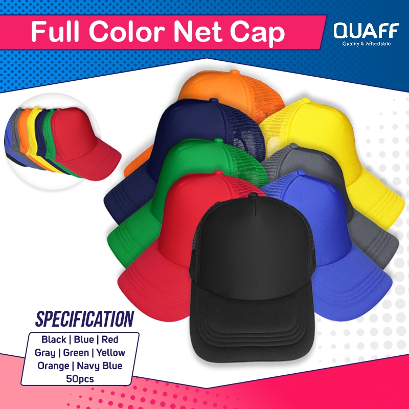 50Pcs Promo Bundle QUAFF Sublimation Net Cap full Color | Shopee ...