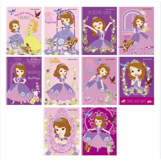 ORIONS Sofia the First WRITING NOTEBOOK w/ Plastic Jacket - 80 leaves ...