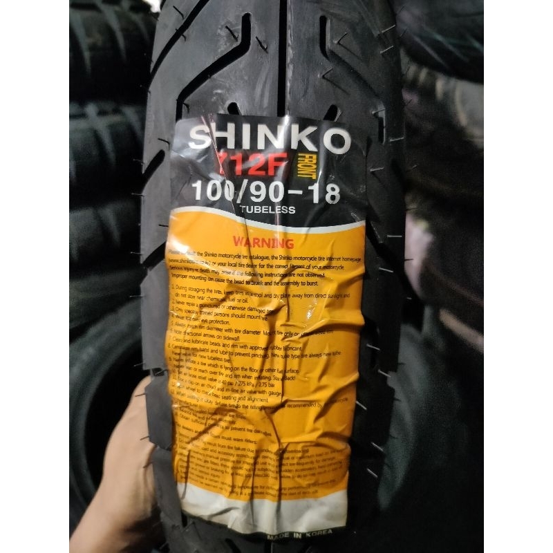 100/90-18 tubeless SR712 (Shinko) made in korea | Shopee Philippines