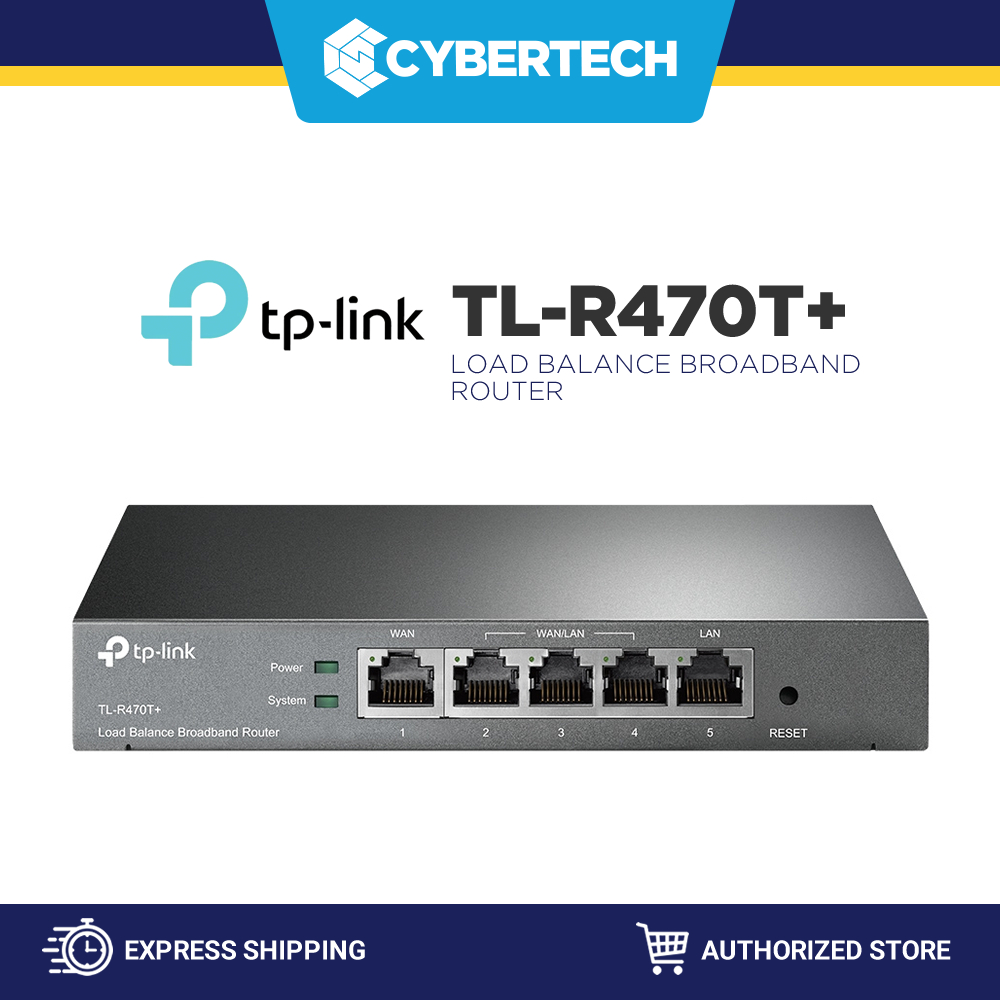 Cybertech TP-Link TL-R470T+ Load Balance Broadband Router | Shopee ...