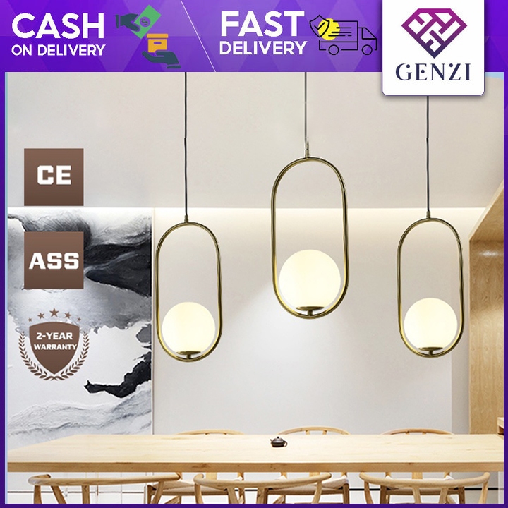 Chandelier Glass Ball Hanging Drop Light Nordic Pendant Lights for ...