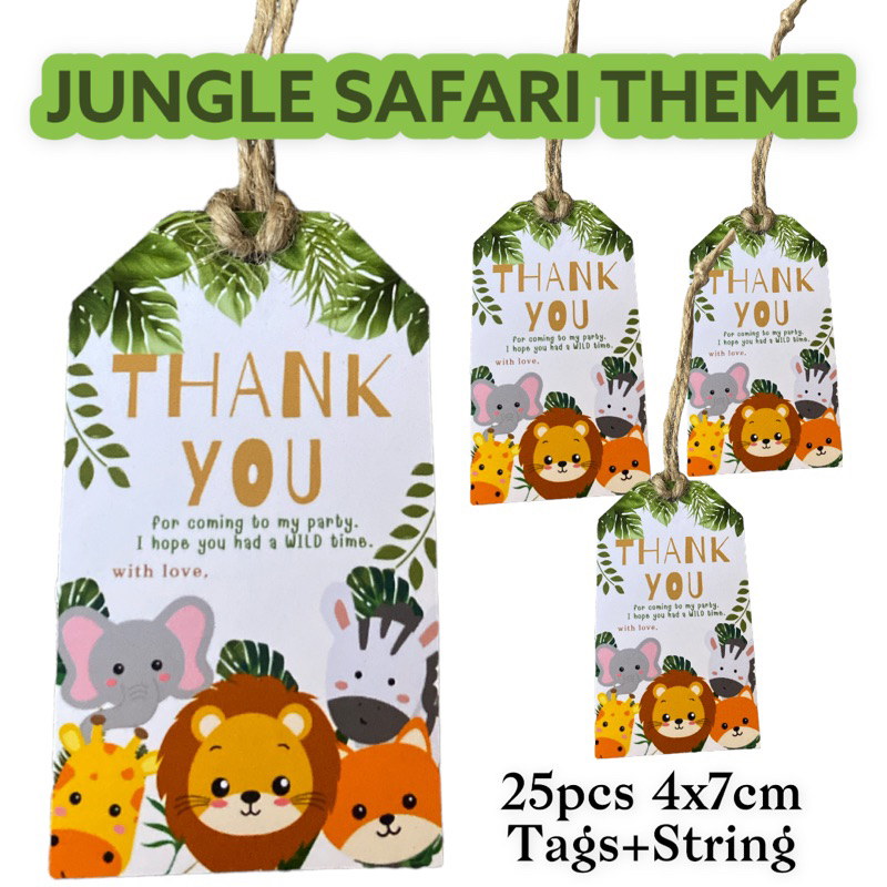 Jungle Safari Theme Kids Birthday Party Loot box Candy Box Treat Bag 3D ...