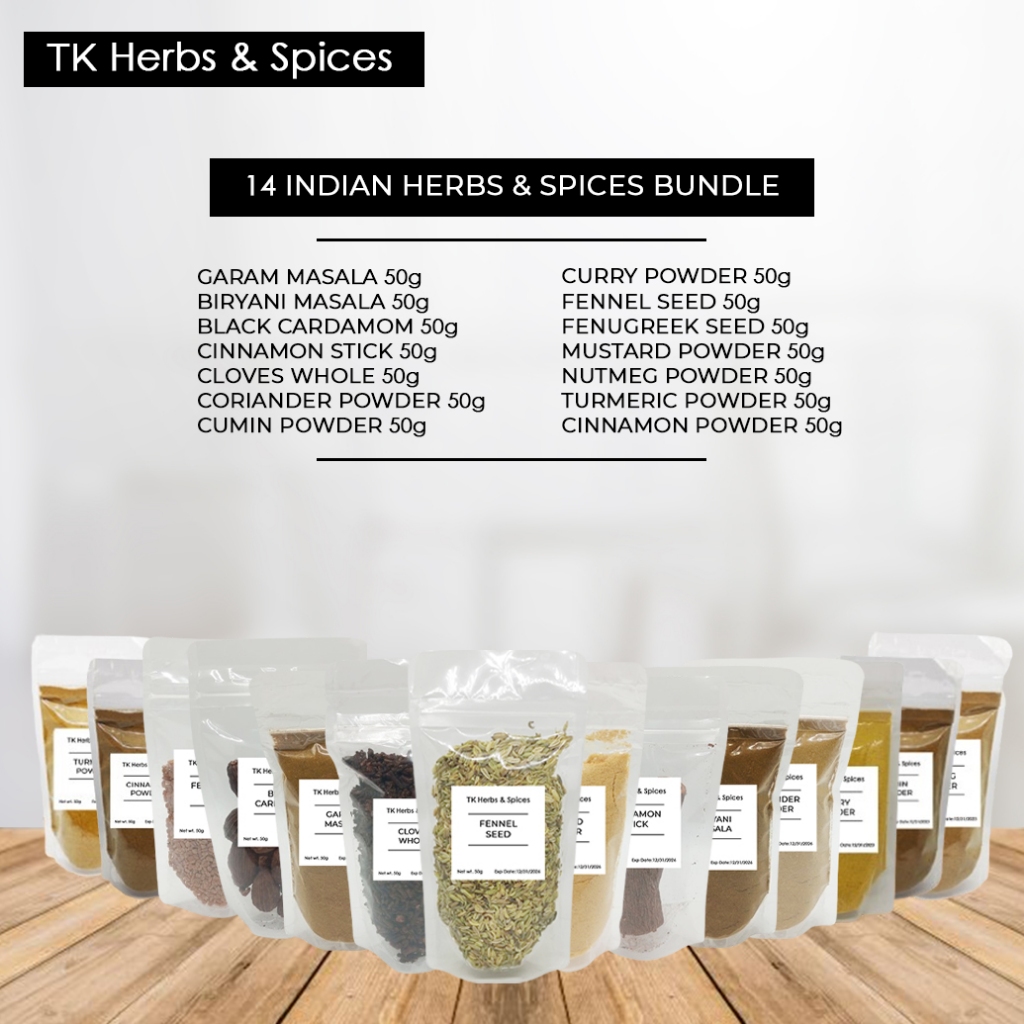 14 Pieces Indian Herbs and Spices Bundle | Shopee Philippines