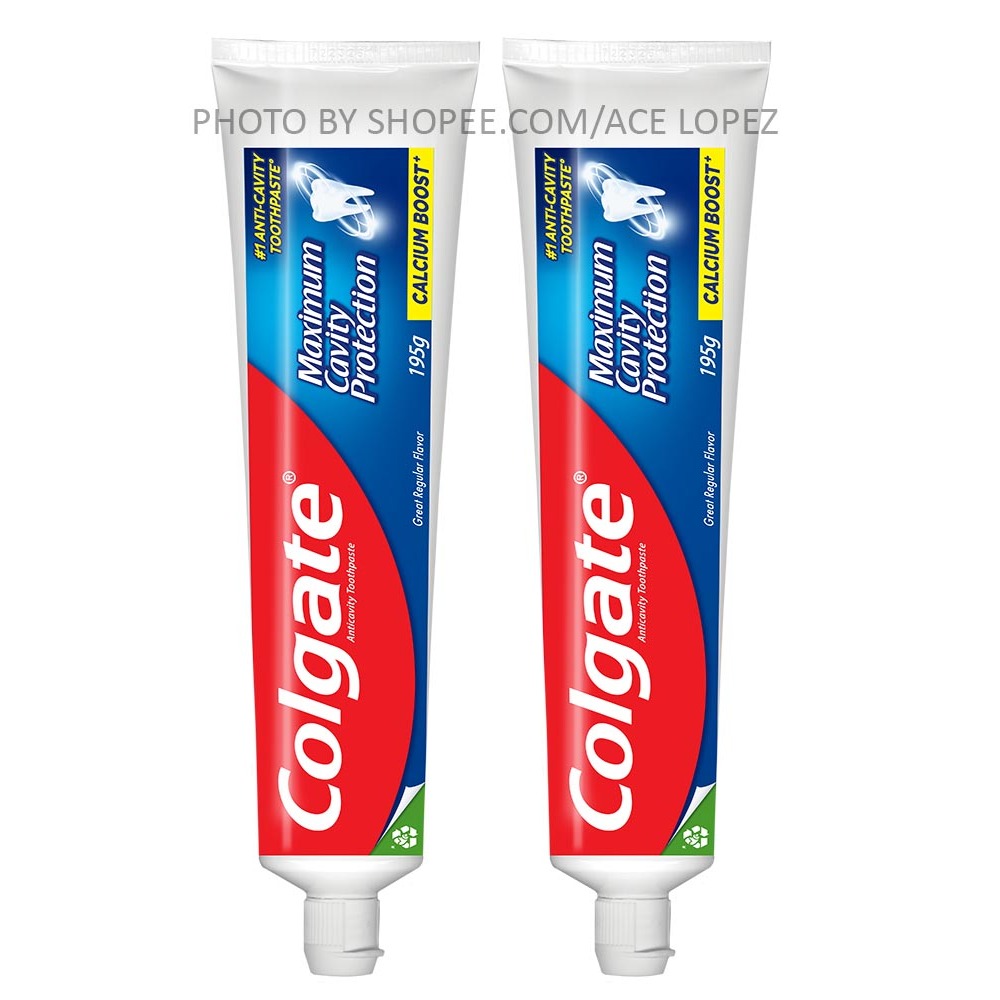 Colgate Toothpaste Twin Pack 2x195g Great Regular Flavor with Calcium ...