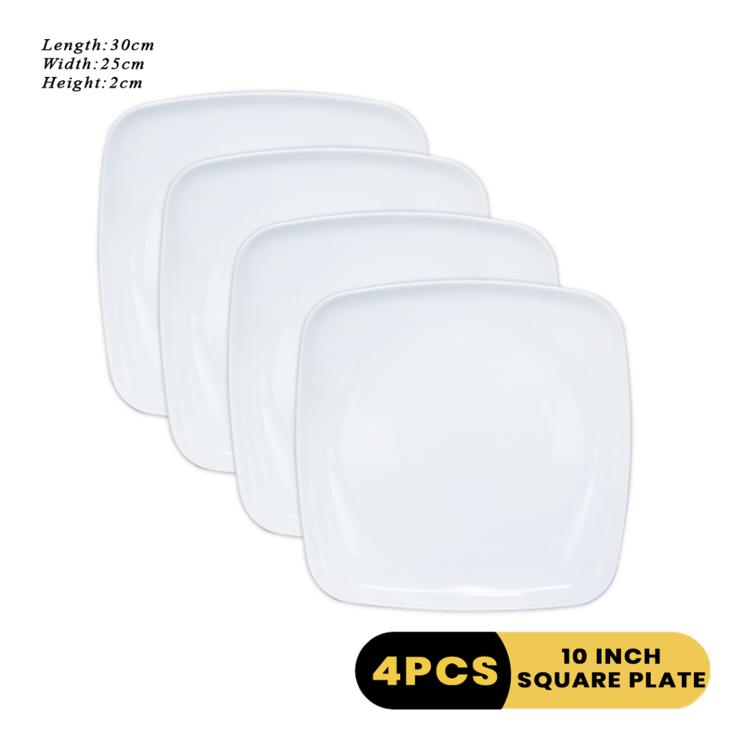 4pcs set White Melamine-ware Plates, bowls, cups, spoons/ plato ...