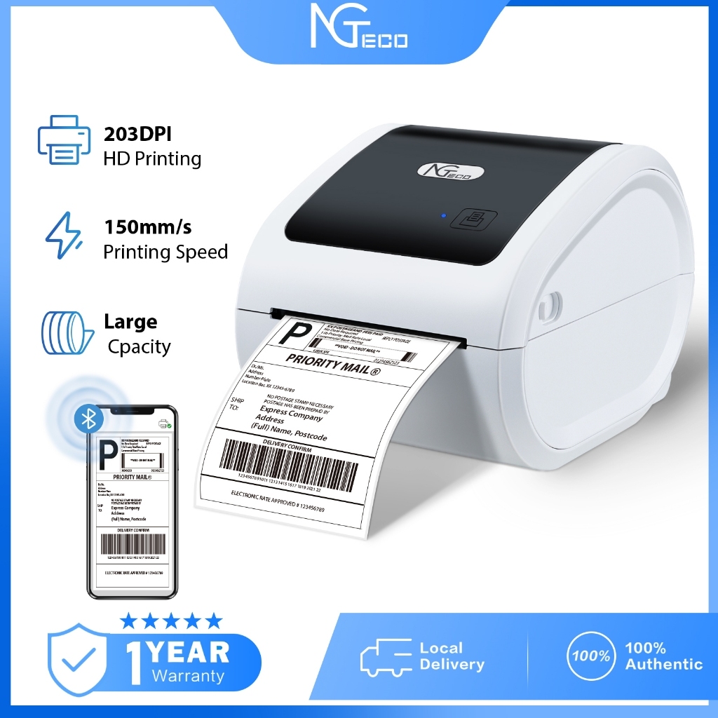 A6 Waybill Printer Bluetooth USB Shipping Waybill Label PrinterAPP For ...