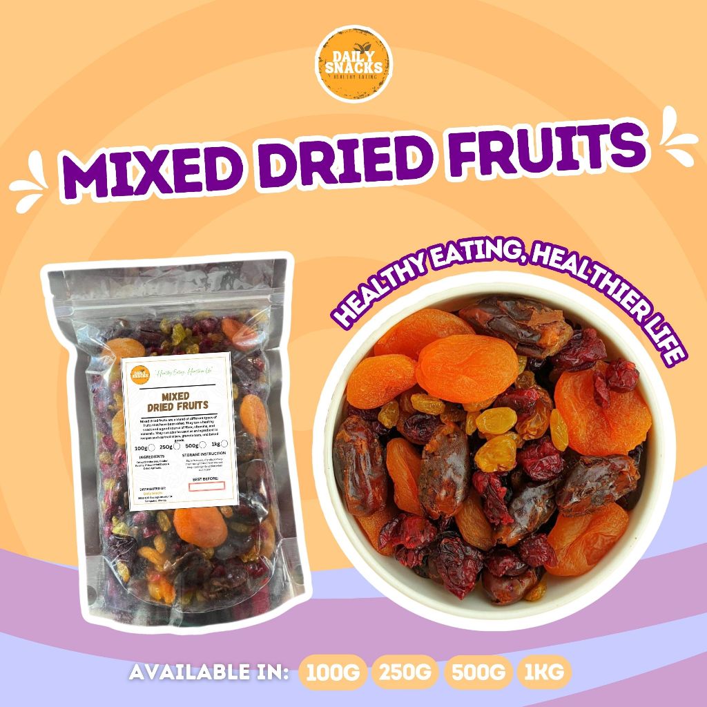 Daily Snacks Mixed Dried Fruits - in Ziplock Pouch | Shopee Philippines