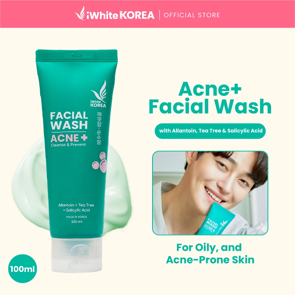 iWhite Korea ACNE+ Facial Wash 100ml Acne Prone-Skin formulated with ...