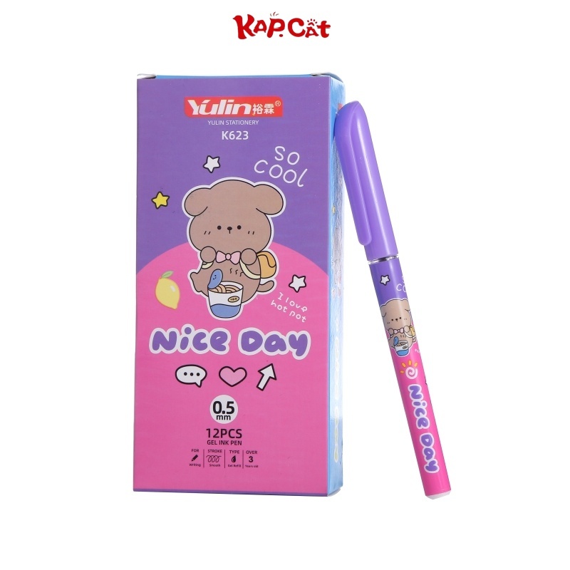 KAP.CAT YULIN K623 GEL PEN 12PCS SCHOOL SUPPLIES/GIVEAWAYS | Shopee ...