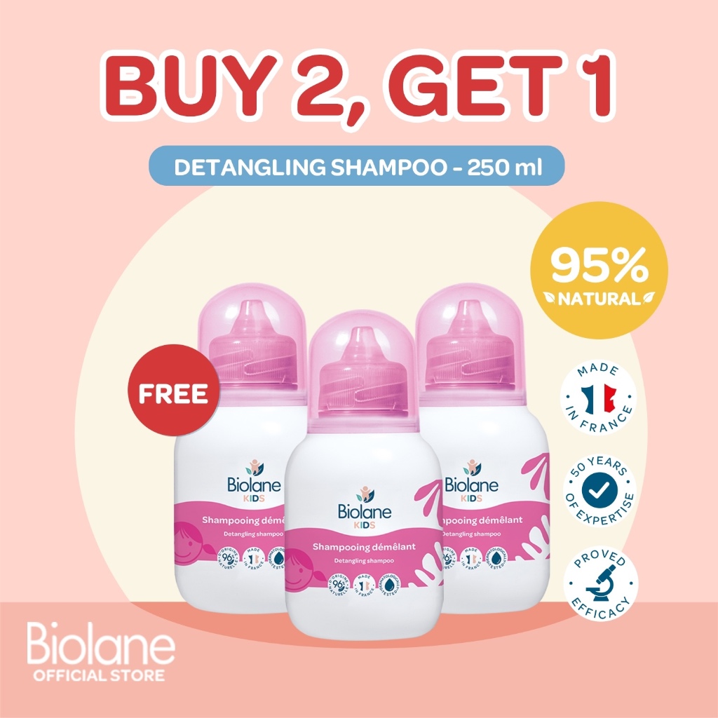 Biolane 3- pack Detangling Shampoo 250ml | Shopee Philippines