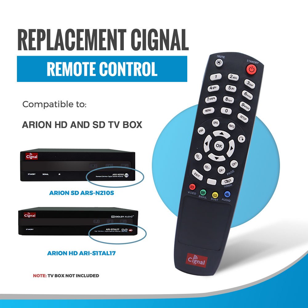 OSQ Replacement Cignal Remote Control for Cignal HD TV Box Satlite TV ...
