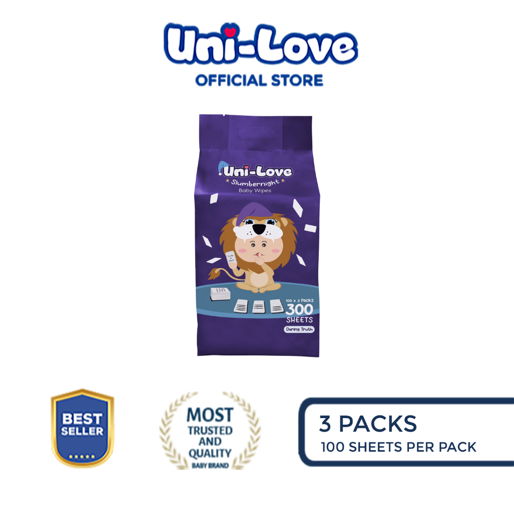 UniLove Slumbernight Baby Wipes - Daring Truth 300's (Special Package ...