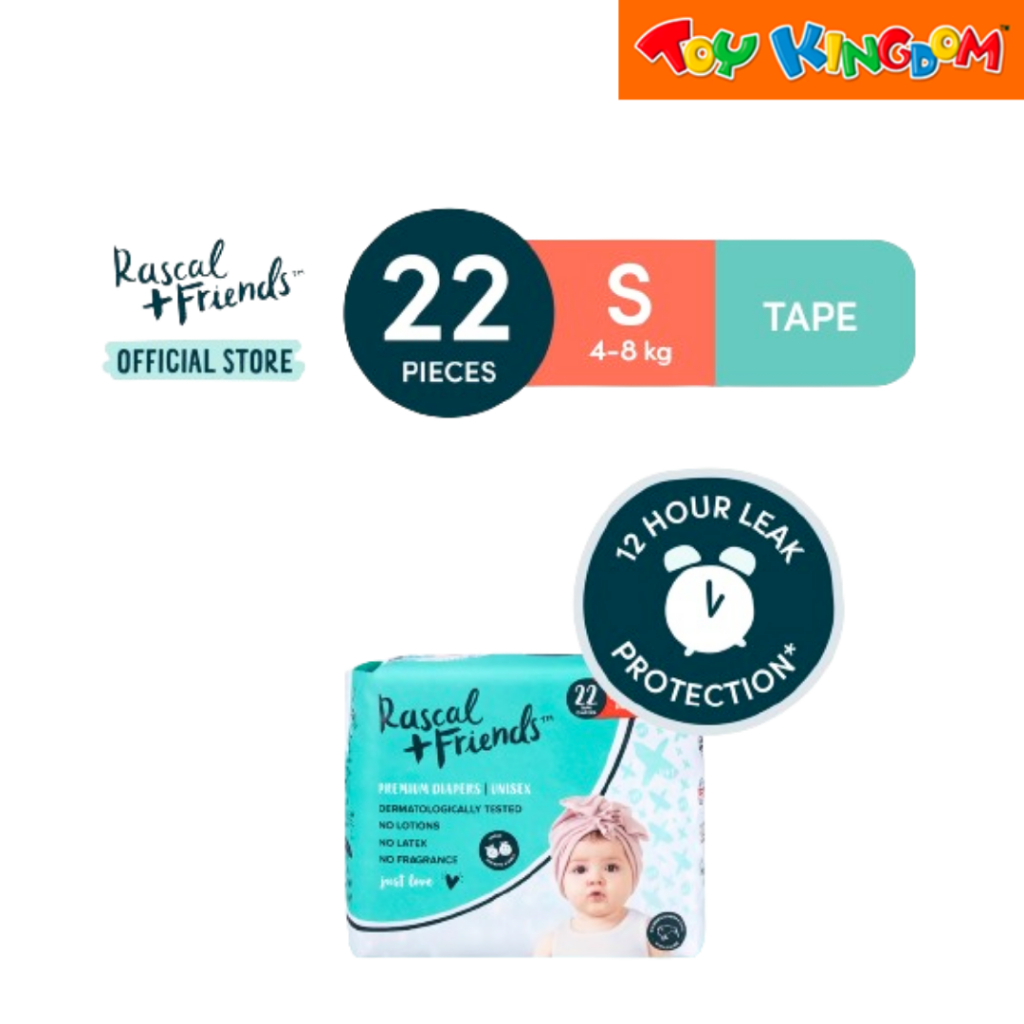 Rascal + Friends Taped Diapers Convenience Pack Small 22 Pads | Shopee ...