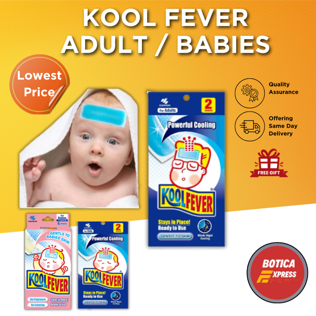 KOOL FEVER IMMEDIATE COOLING GEL 2 sheets (ADULT/KIDS/BABIES) | Shopee ...