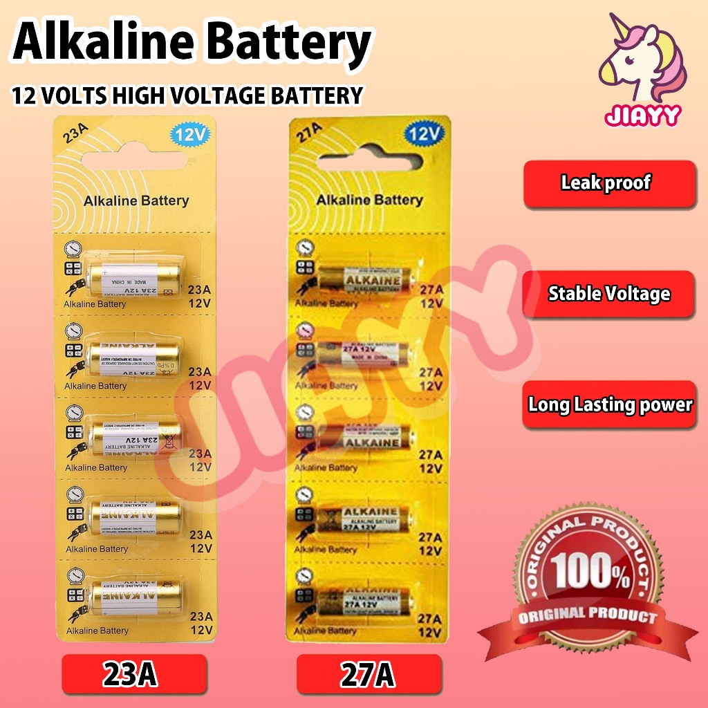 12V 23A 27A Alkaline Battery Pack of 5pcs | Shopee Philippines