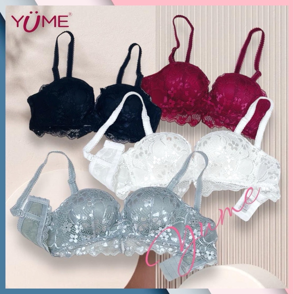 YUME HIGH QUALITY MULTIWAY SEMI PADDED NON WIRE PUSH UP LADIES LACE BRA ...