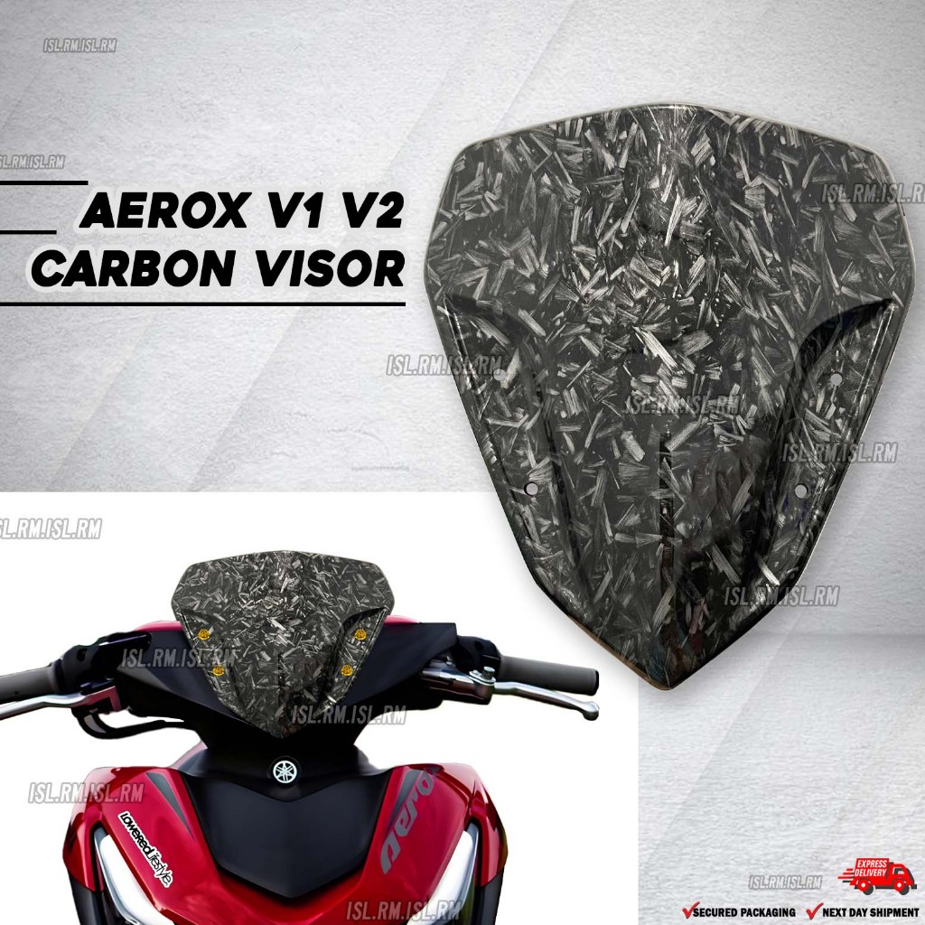 Yamaha AEROX V1 V2 CARBON VISOR plug and play | Shopee Philippines