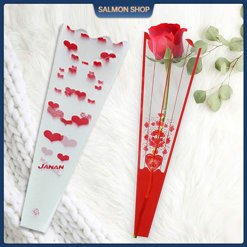 100pcs Double Flower Wrapper Rose Flower Package Bag Floral Bouquet ...