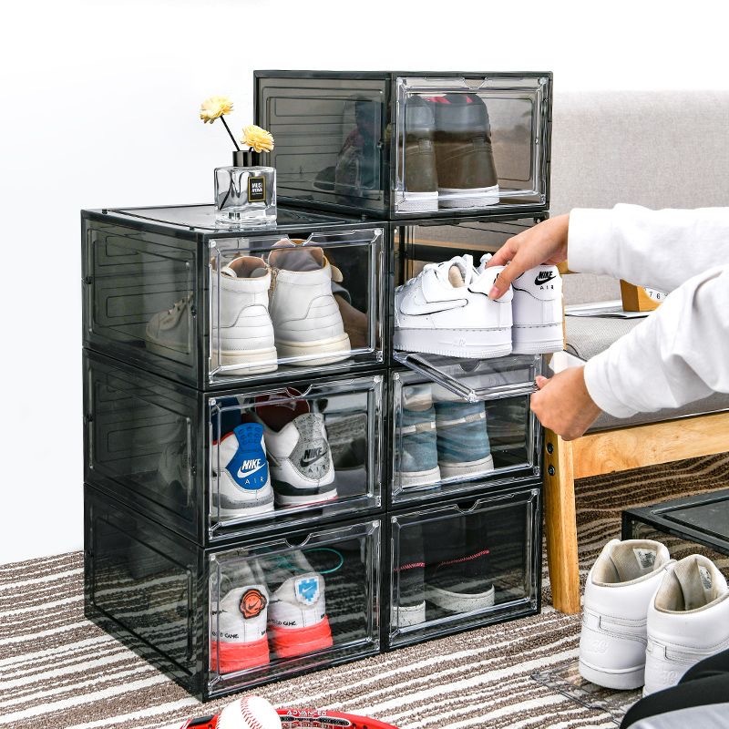Big size Basketball shoe box organizer storag with cover rack Drawer ...