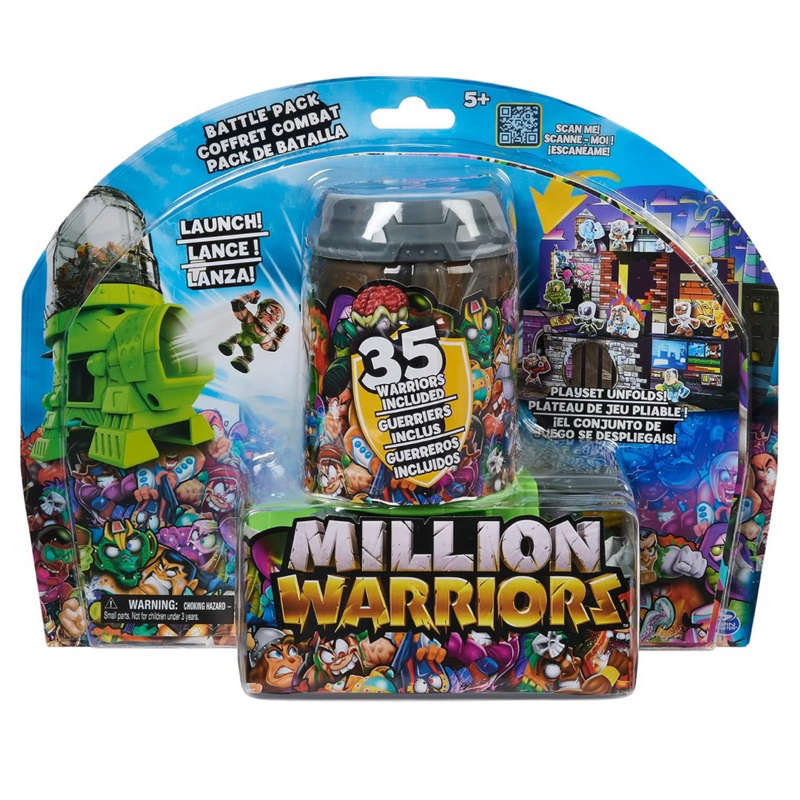 Million Warriors Battle Pack with 35 Collectible Figures, Launcher and ...