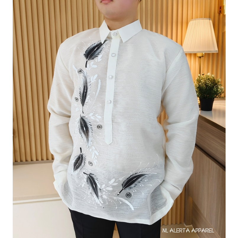 MODERN BARONG BARONG TAGALOG HAND PAINTED JUSI FOR MEN | Shopee Philippines