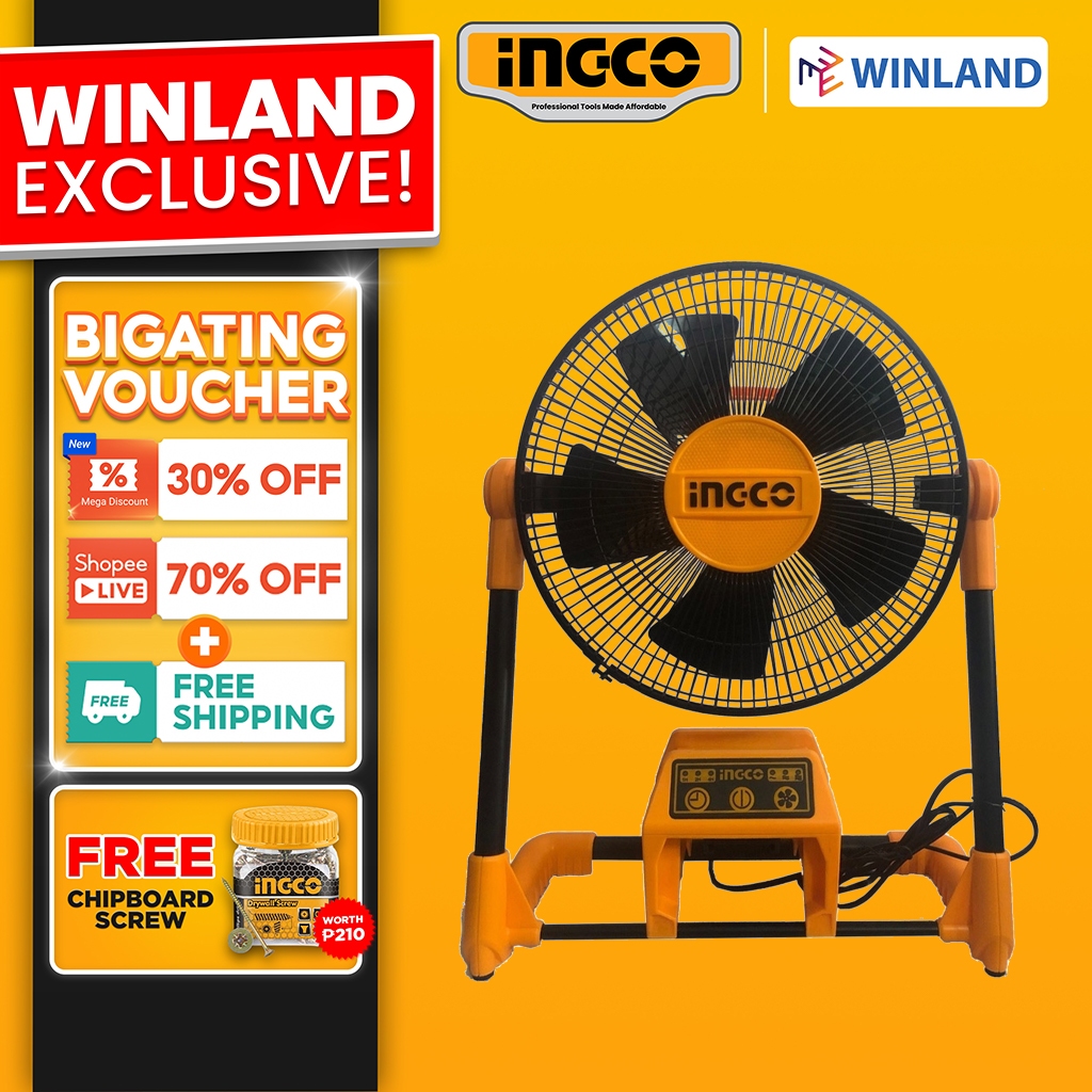 Ingco by Winland P20S 20V Lithium-Ion Cordless Fan CFALI2001 ING-CT ...