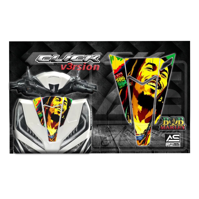 HONDA CLICK V3 FRONT PANEL DECALS STICKERS PRINTED LAMINATED | Shopee ...