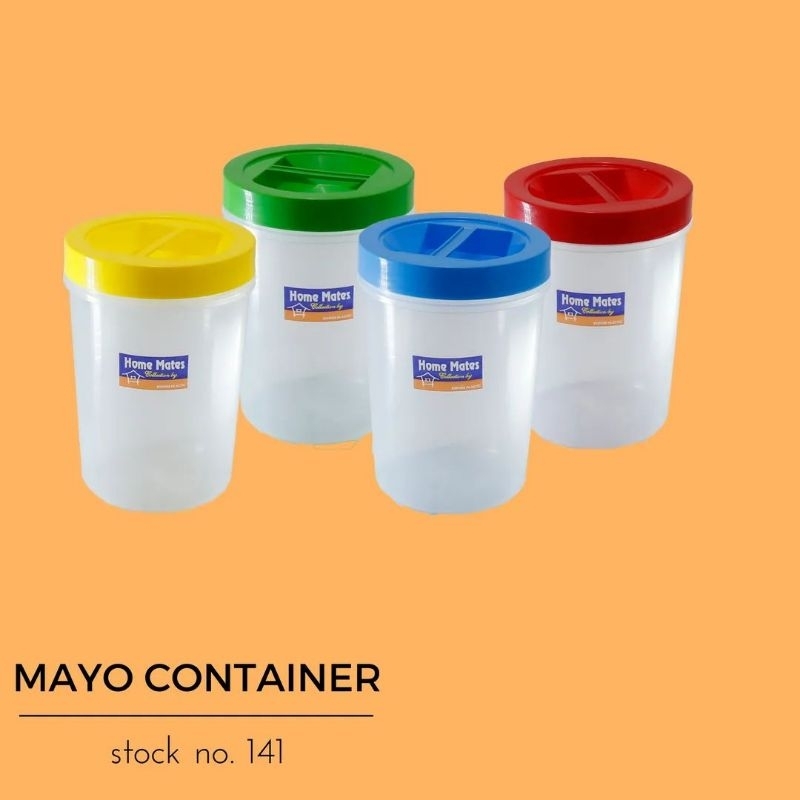 Mayo Container / Canister large plain clear no print. | Shopee Philippines