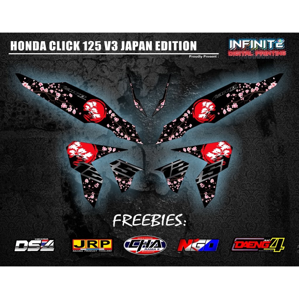 HONDA CLICK V3 STRIP JAPAN CONCEPT DECALS | Shopee Philippines