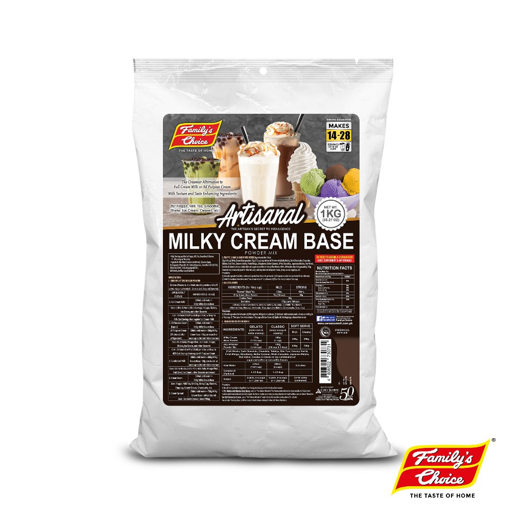 Artisanal Milky Cream Base Powder Mix 1kg | Shopee Philippines
