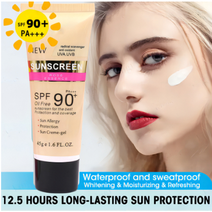 SPF90+ Whitening Sunscreen Cream Long Lasting UV Protection Base Concealer Refreshing ...