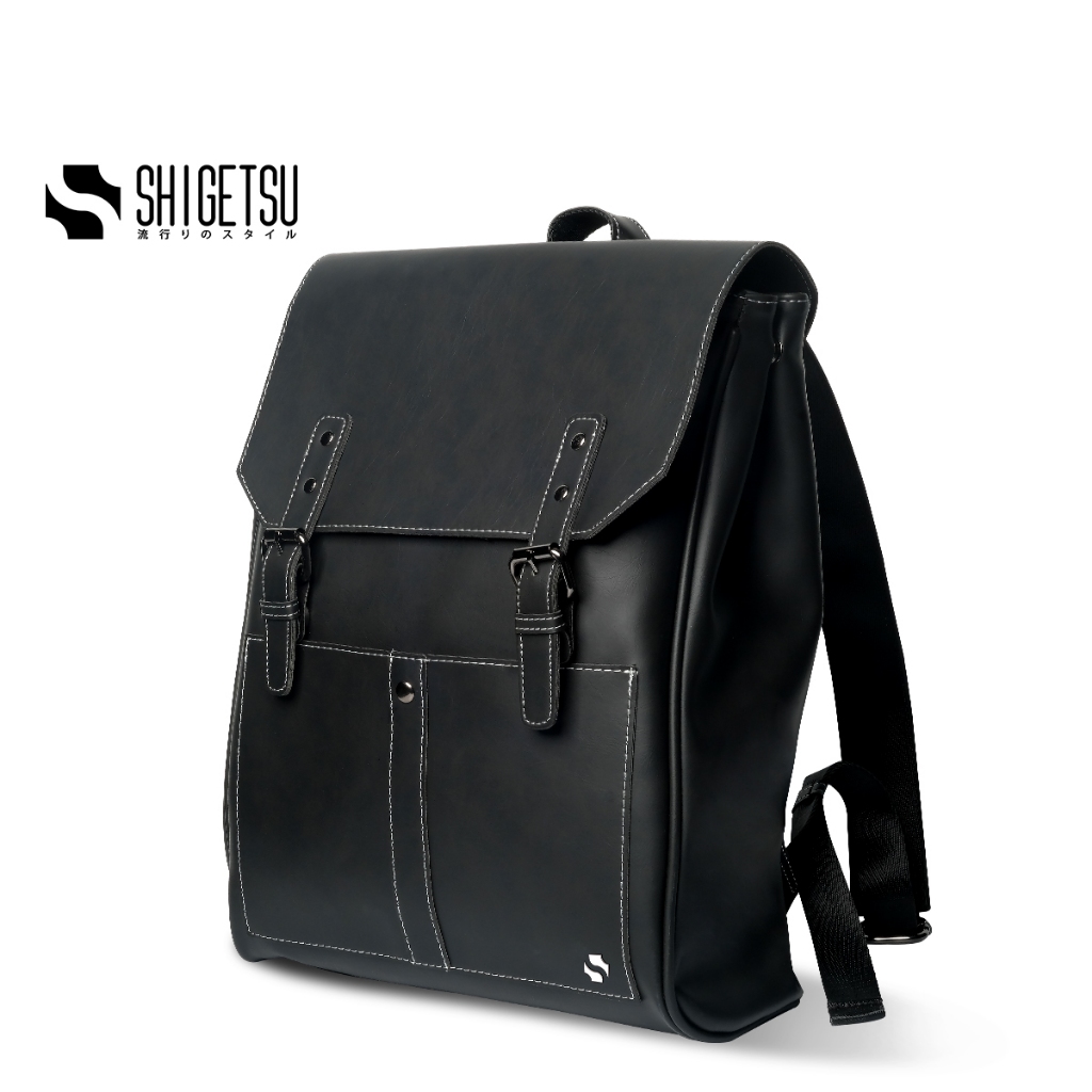 Shigetsu Leather Backpack Collection for Men Bag for School | Shopee ...