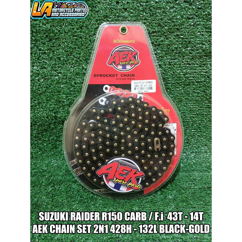 AEK CHAIN SET SNIPER 155 / FZ-16 / RAIDER R150 CARB / RAIDER R150 F.I 2 ...