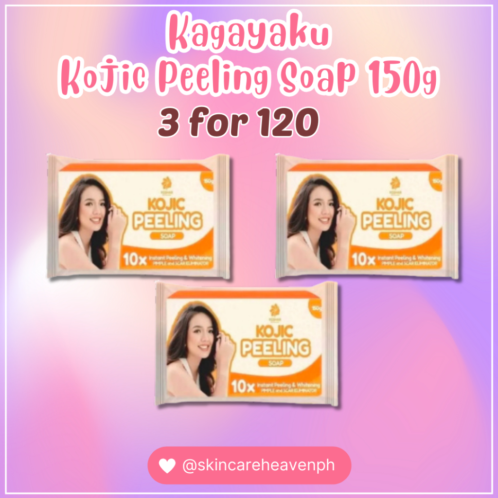 3 PCS Kagayaku Kojic Peeling Soap 150g | Shopee Philippines