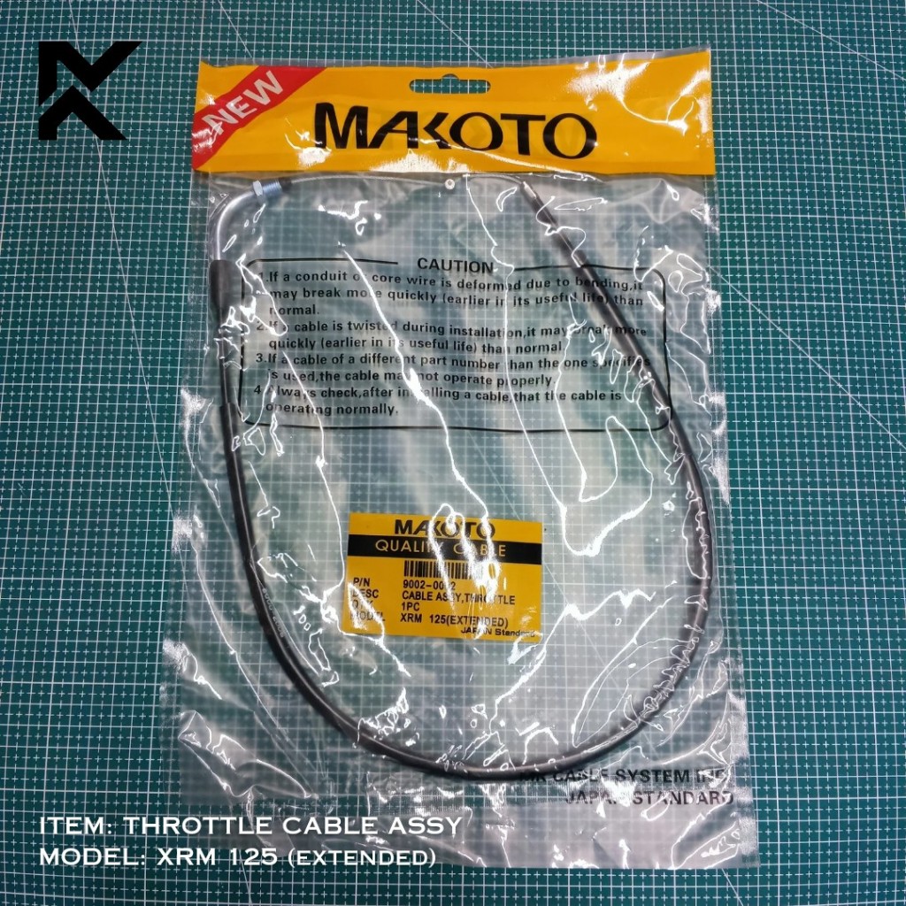 MAKOTO Throttle Cable for Honda XRM 125 (Extended) | Shopee Philippines