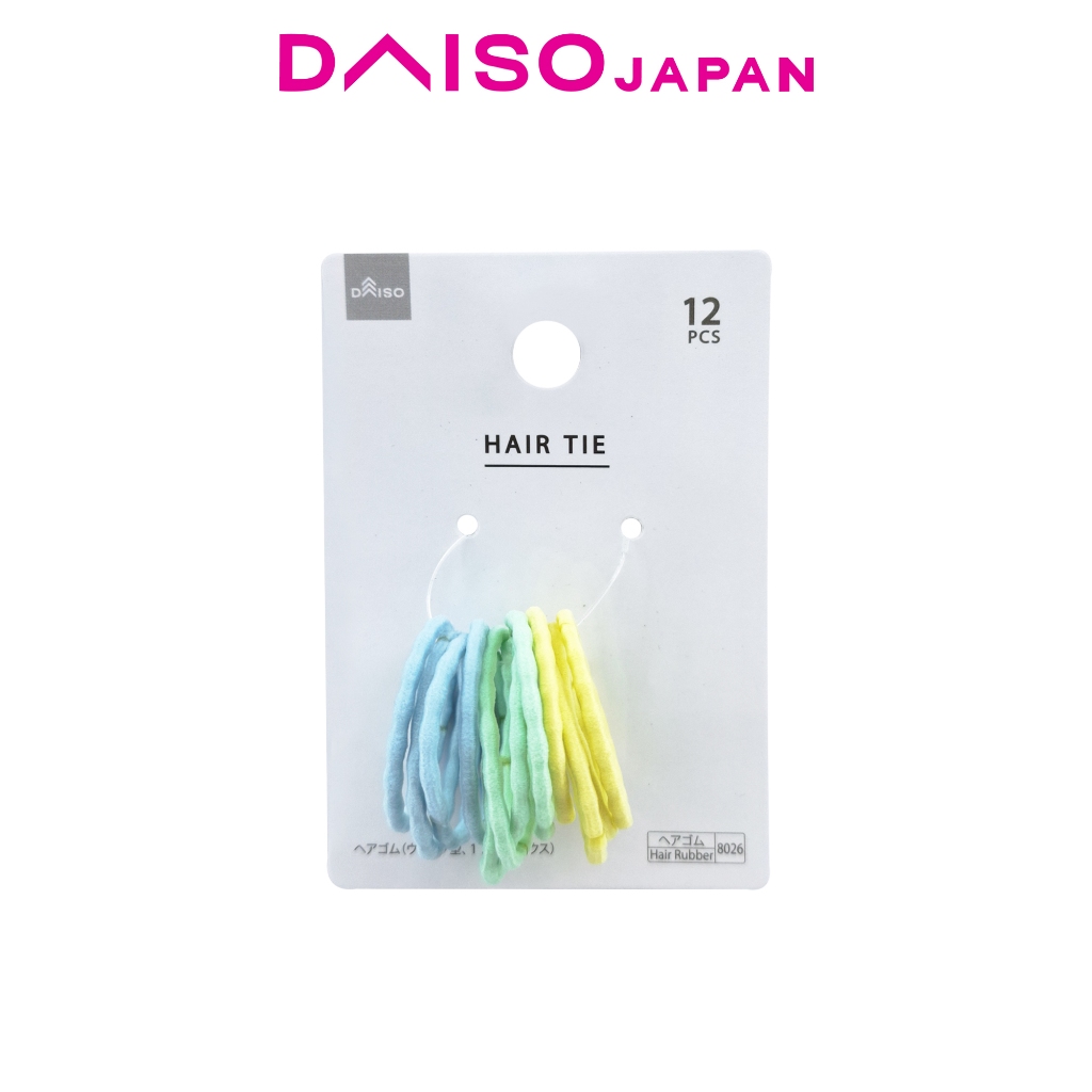 Daiso Pastel Color Hair Ties (Wavy, 12 pieces) | Shopee Philippines