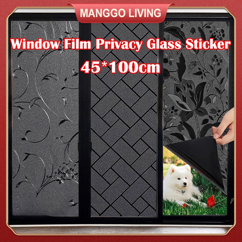 45*100cm Window Film Privacy Glass Sticker 100% Light Blocking Anti-UV ...