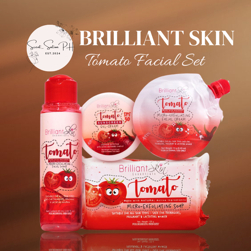 Brilliant Skin Tomato Micro-Expoliating Facial Set Original Niacinamide ...