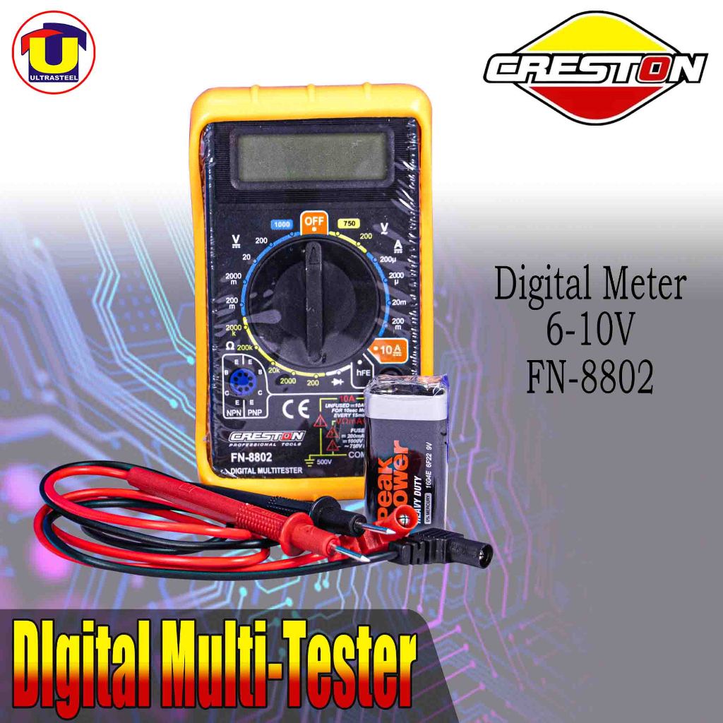CRESTON DIGITAL MULTI-TESTER (FN-8802) | Shopee Philippines