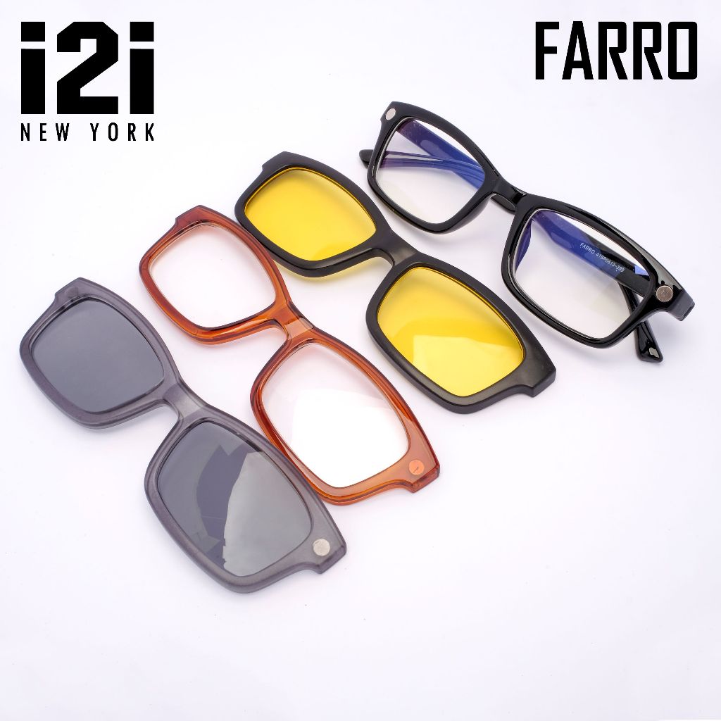 i2i 4in1 FARRO 41SP0225-529 Unisex Shiny Black 4In1 Eyeglasses | Shopee ...