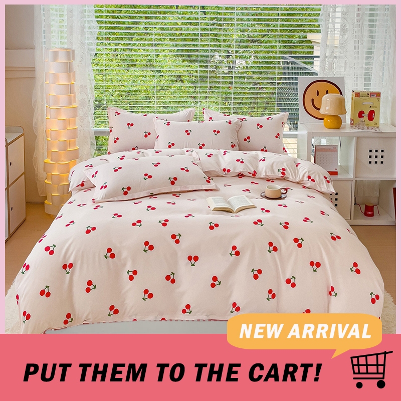 [COD]Single Size Full Garterized 4 in 1 Bedding Set Canadian Cotton Bed ...