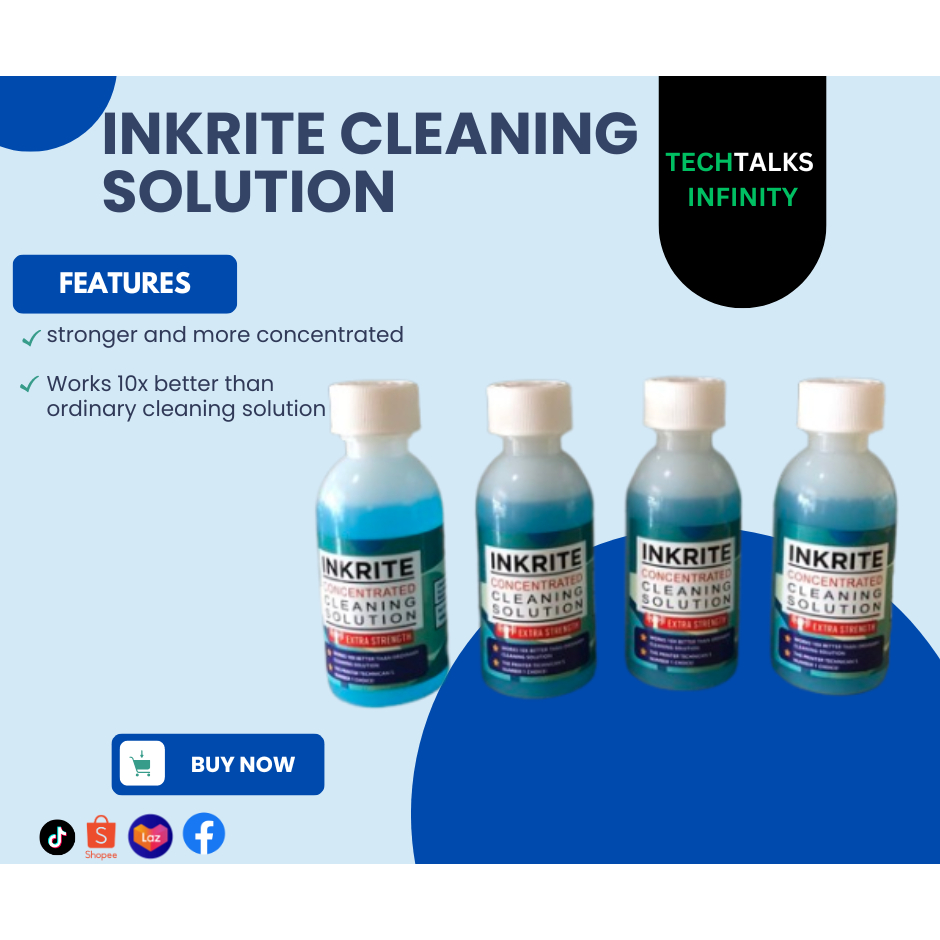 Inkrite EXTRA STRENGTH Cleaning Solution for Inkjet Printers, 100 ml ...
