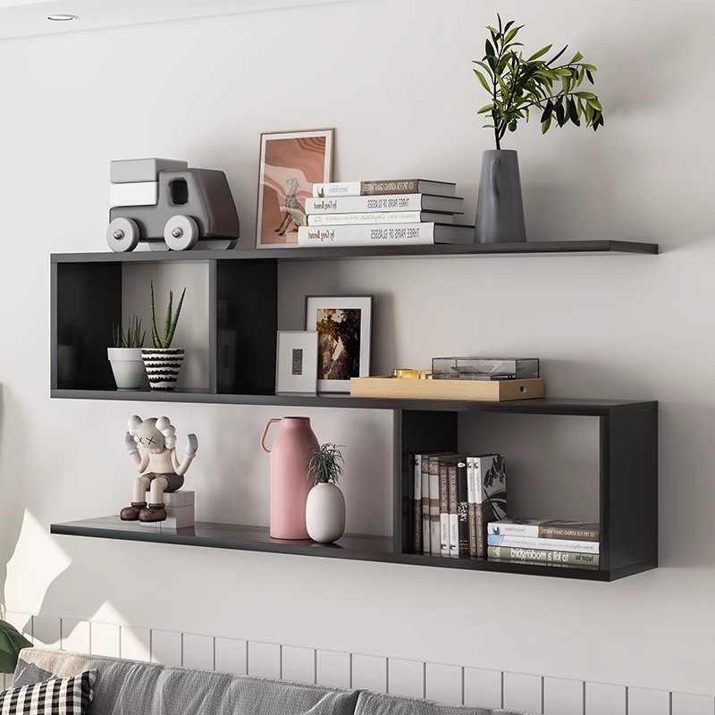 Shelves for Wall Wooden Wall Rack Hanging Wall Decoration Shelf Study ...