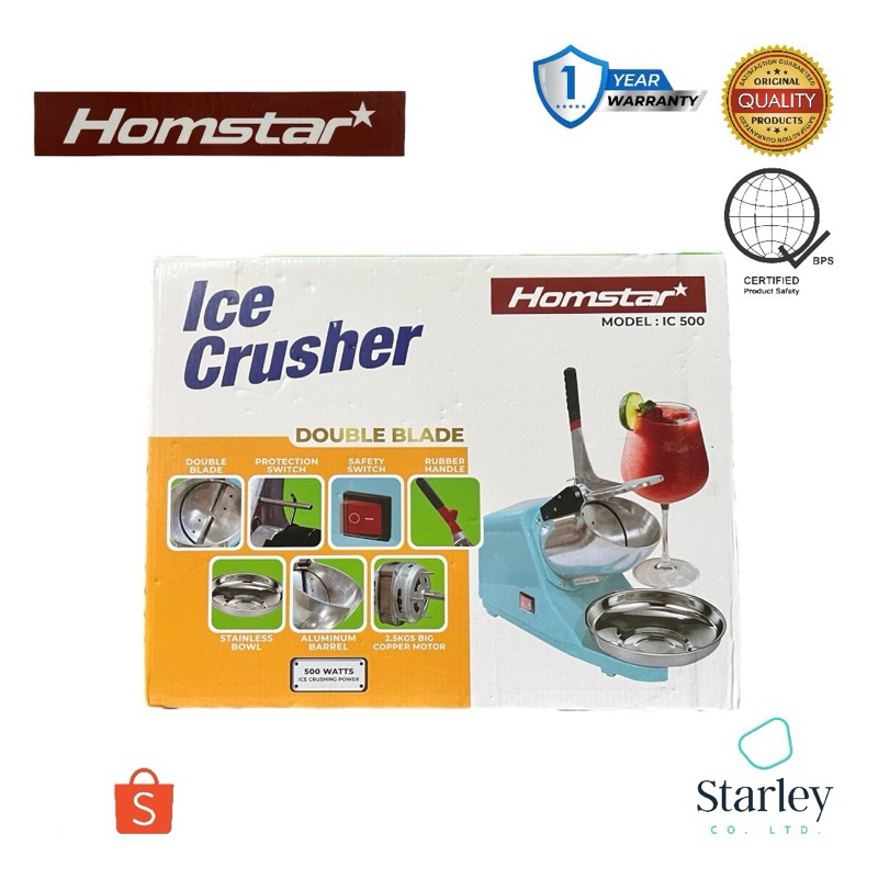 HOMSTAR Ice Crusher Double Blade IC500 IC-500 Stainless body (Starley ...