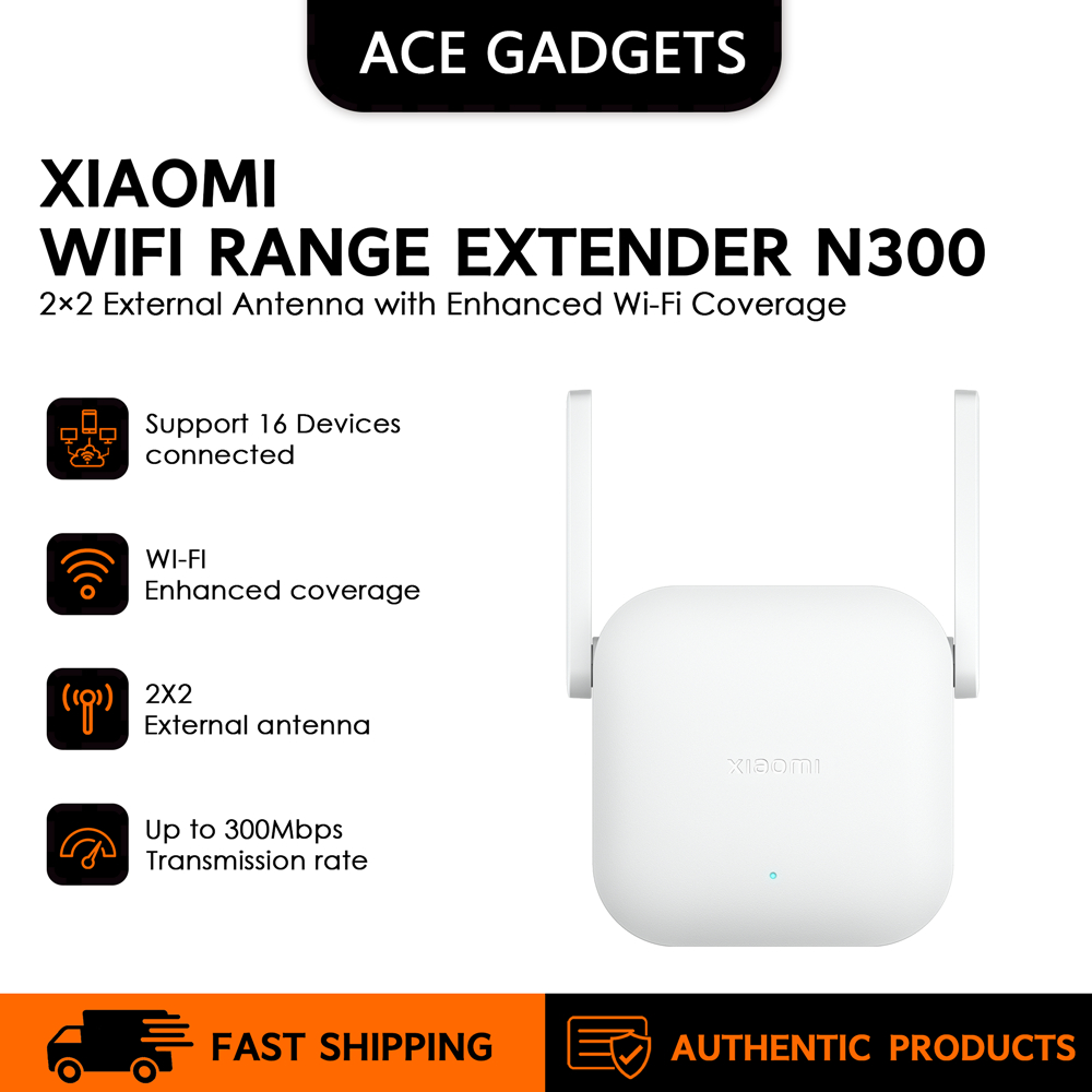 Xiaomi WiFi Range Extender N300 Repeater Pro 2×2 External Antenna with ...