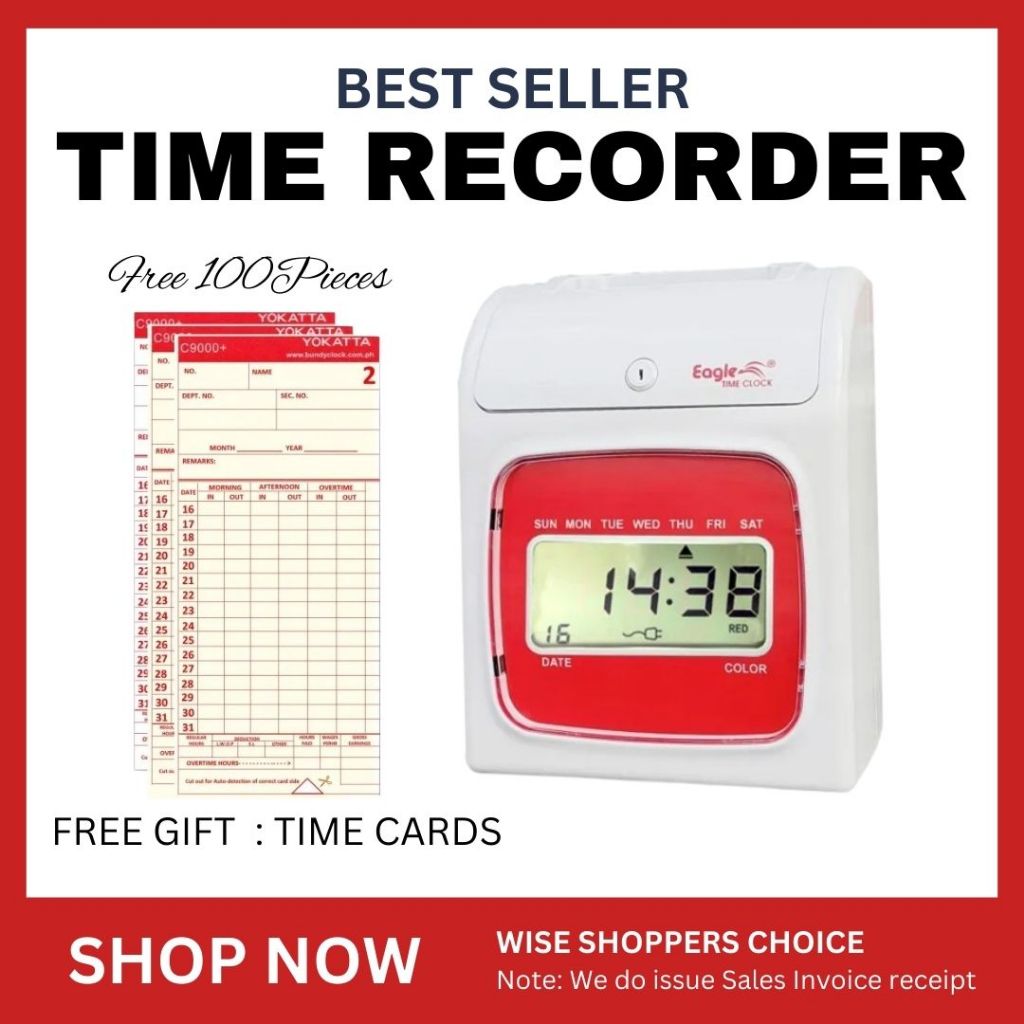 TIME RECODER MACHINE, EAGLE TIME BUNDY CLOCK, ELECTRONIC TIME RECORDER ...