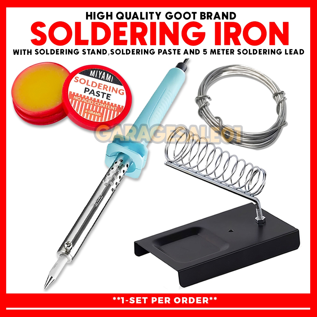Goot Soldering Iron W/ Metal Base Soldering Stand/Soldering Paste & 5 ...