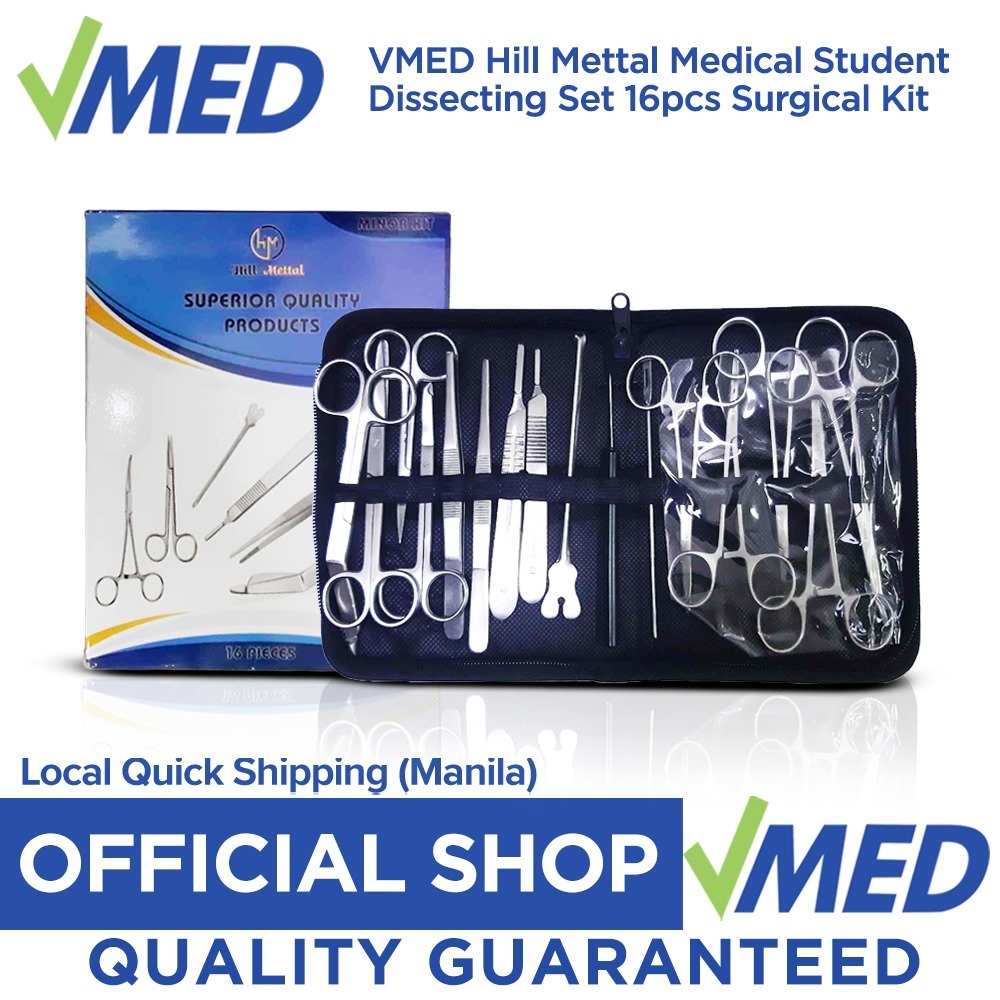 VMED Hill Metal Dissecting Kit 16pcs Per Set. Surgical Set Minor ...