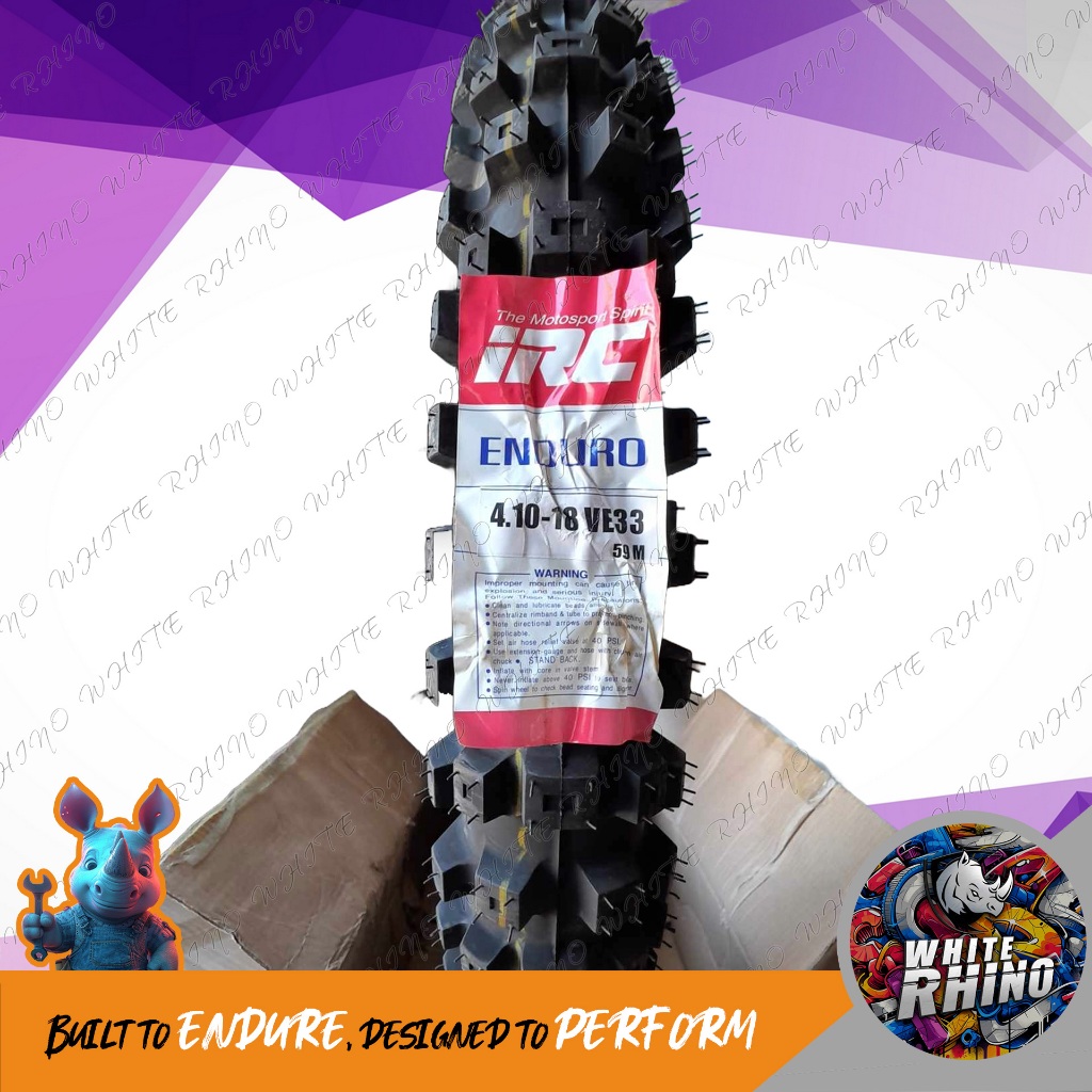 IRC VOLCANDURO VE33 4.10X18 59M TUBE TYPE MOTORSPORT SPRINT ENDURO VERY ...