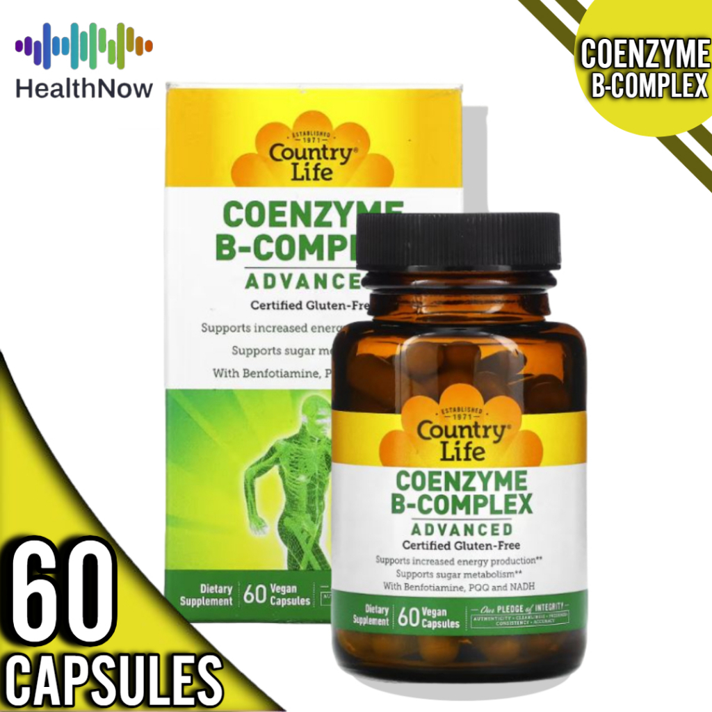 Country Life, Coenzyme B-Complex, Advanced, 60 Vegan Capsules | Shopee ...